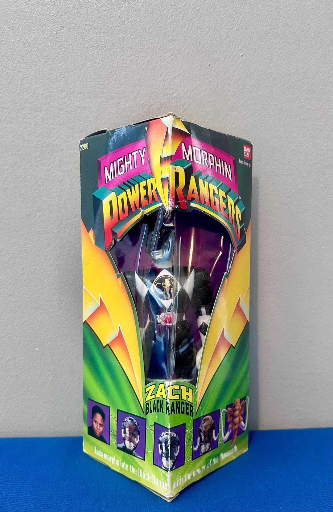 Vintage 1993 Bandai 8 Inch Zach Black Power Ranger Action Figure New in ...