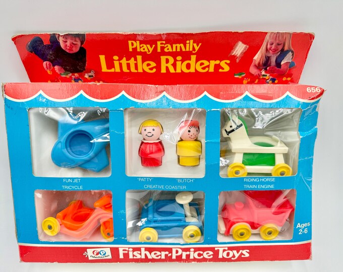 Vintage Fisher-price #656 Little Riders Complete in Open Box - Etsy