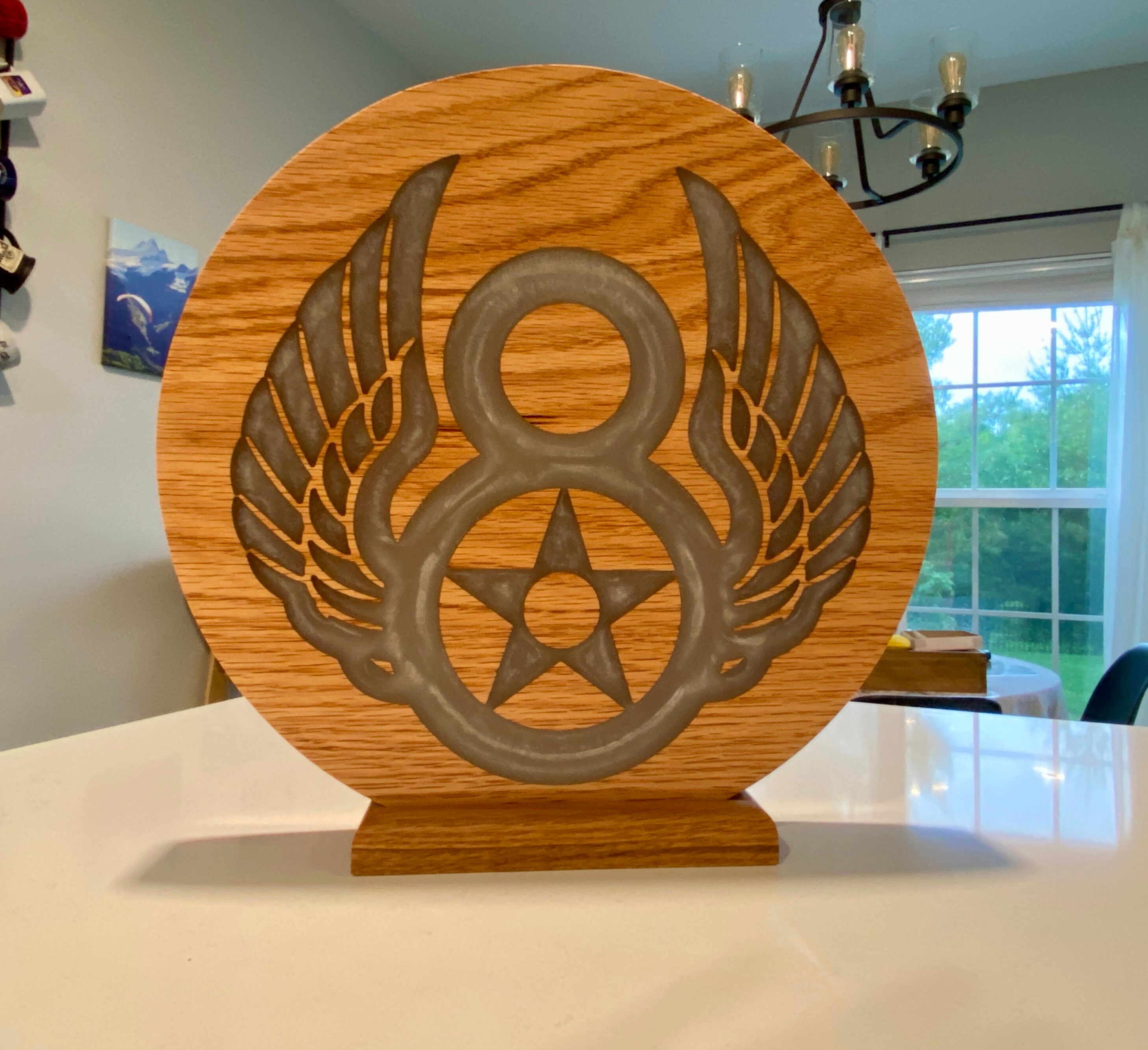 Custom Backlit Oak Sign circular - Etsy