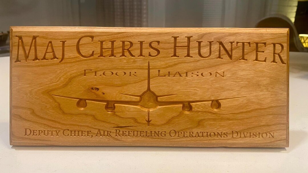 Personalized Carved Wood Desk Plaque - Etsy