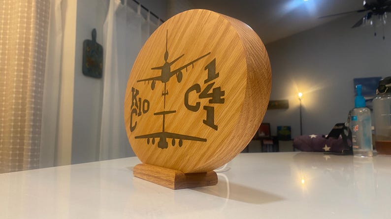 Custom Backlit Oak Sign (circular) - Etsy