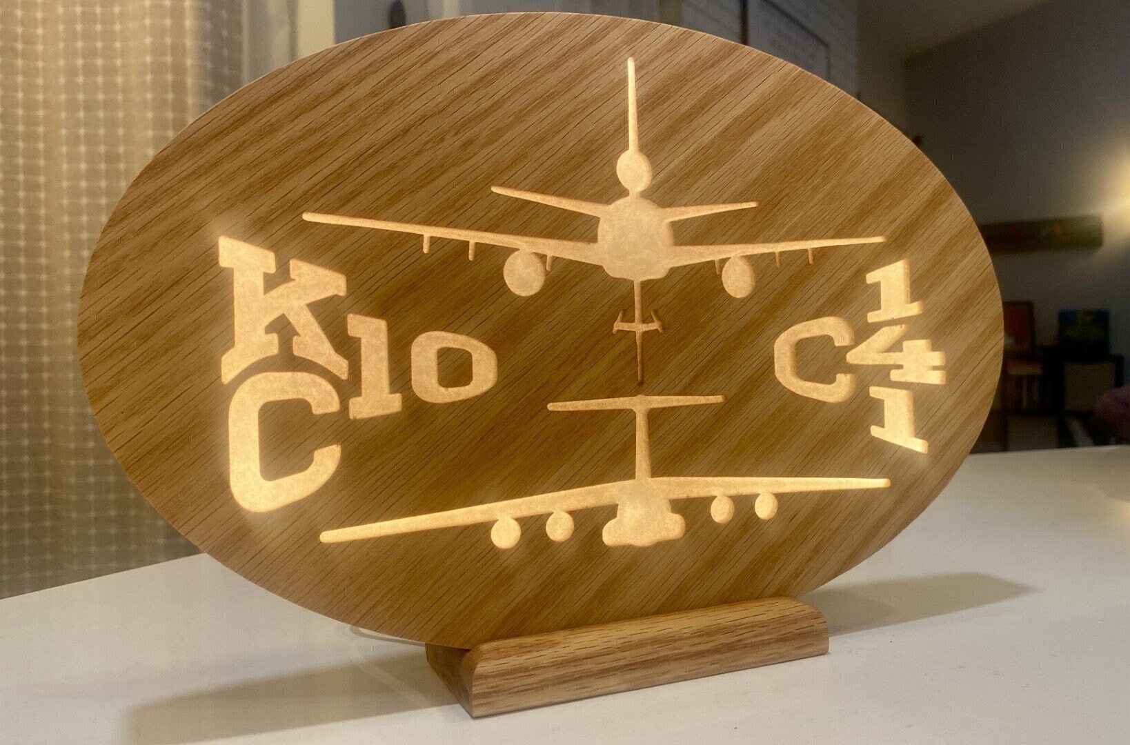 Custom Backlit Oak Sign (circular) - Etsy