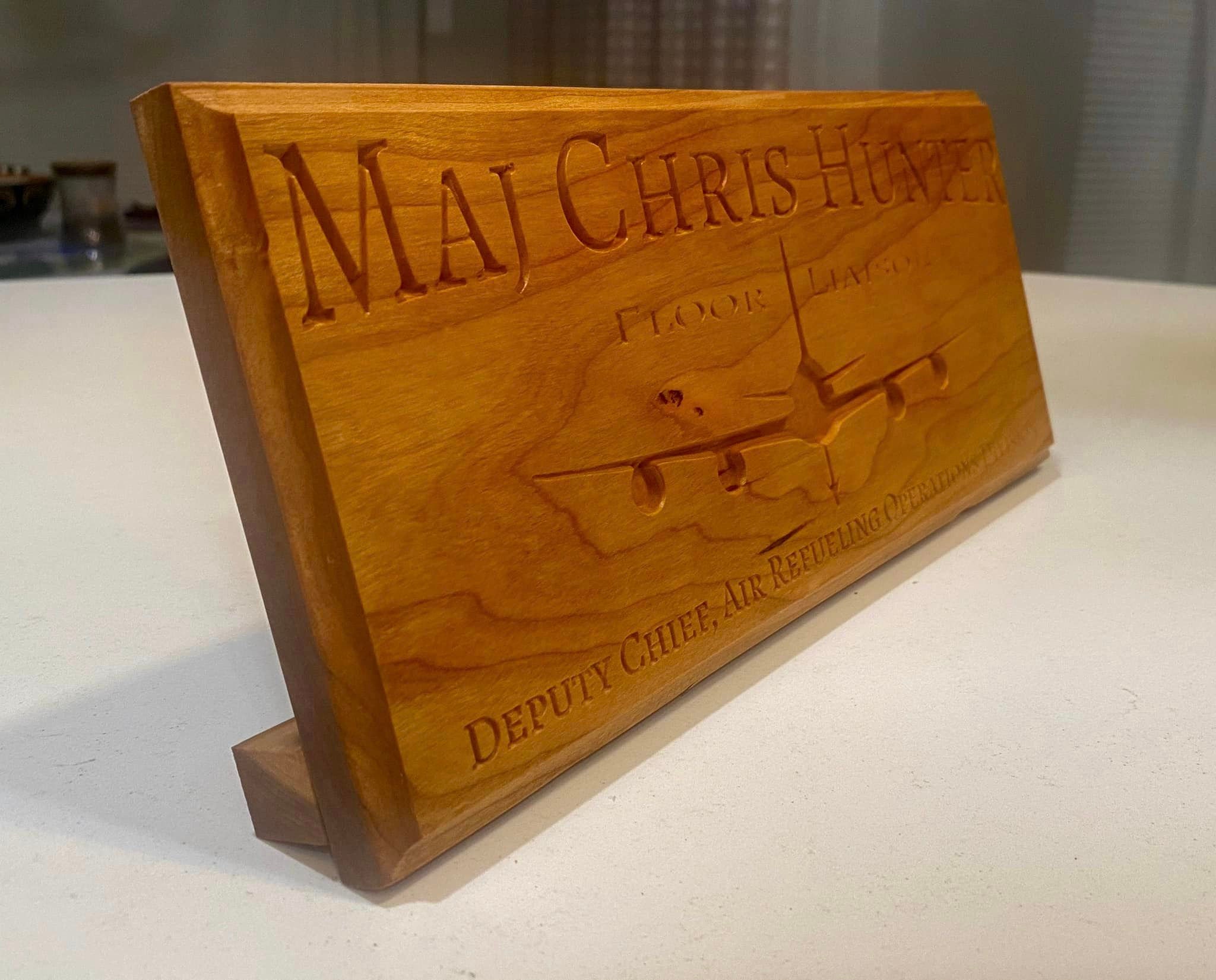 Personalized Carved Wood Desk Plaque - Etsy
