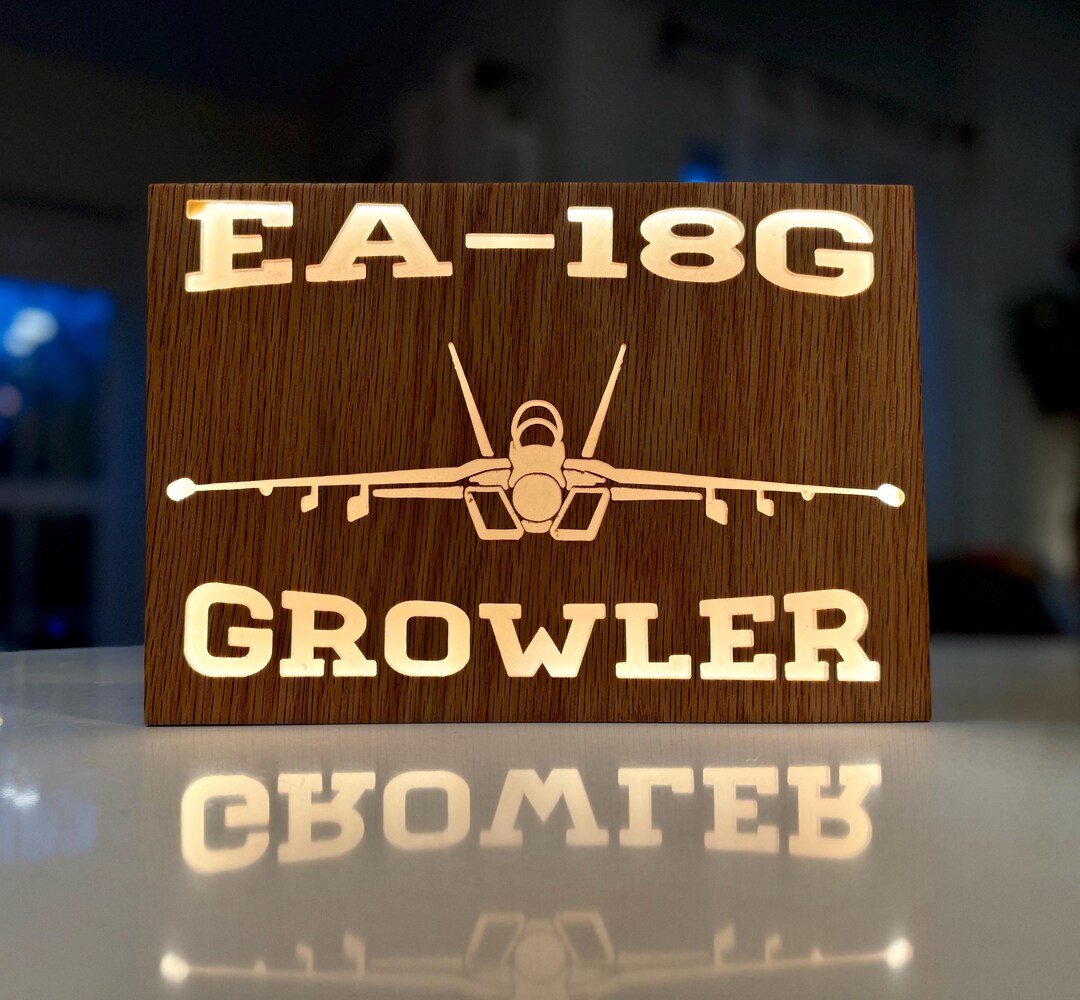 EA-18G Growler Backlit Oak Sign - Etsy