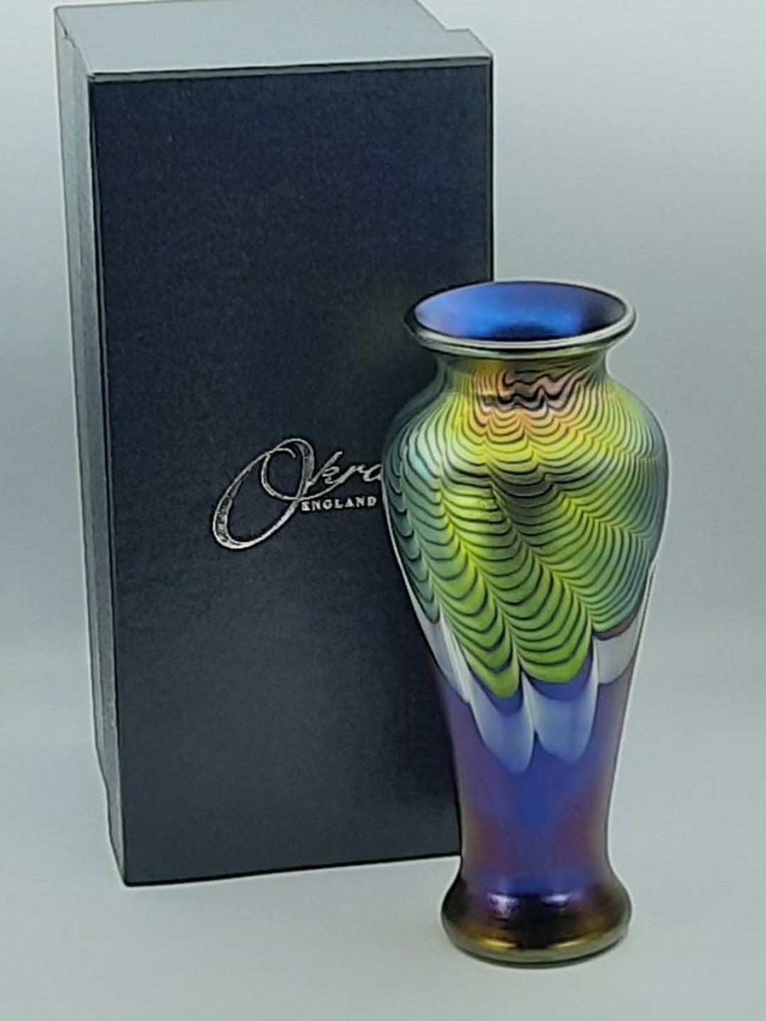 Okra Glass Vase Signed by D. Barras - Etsy