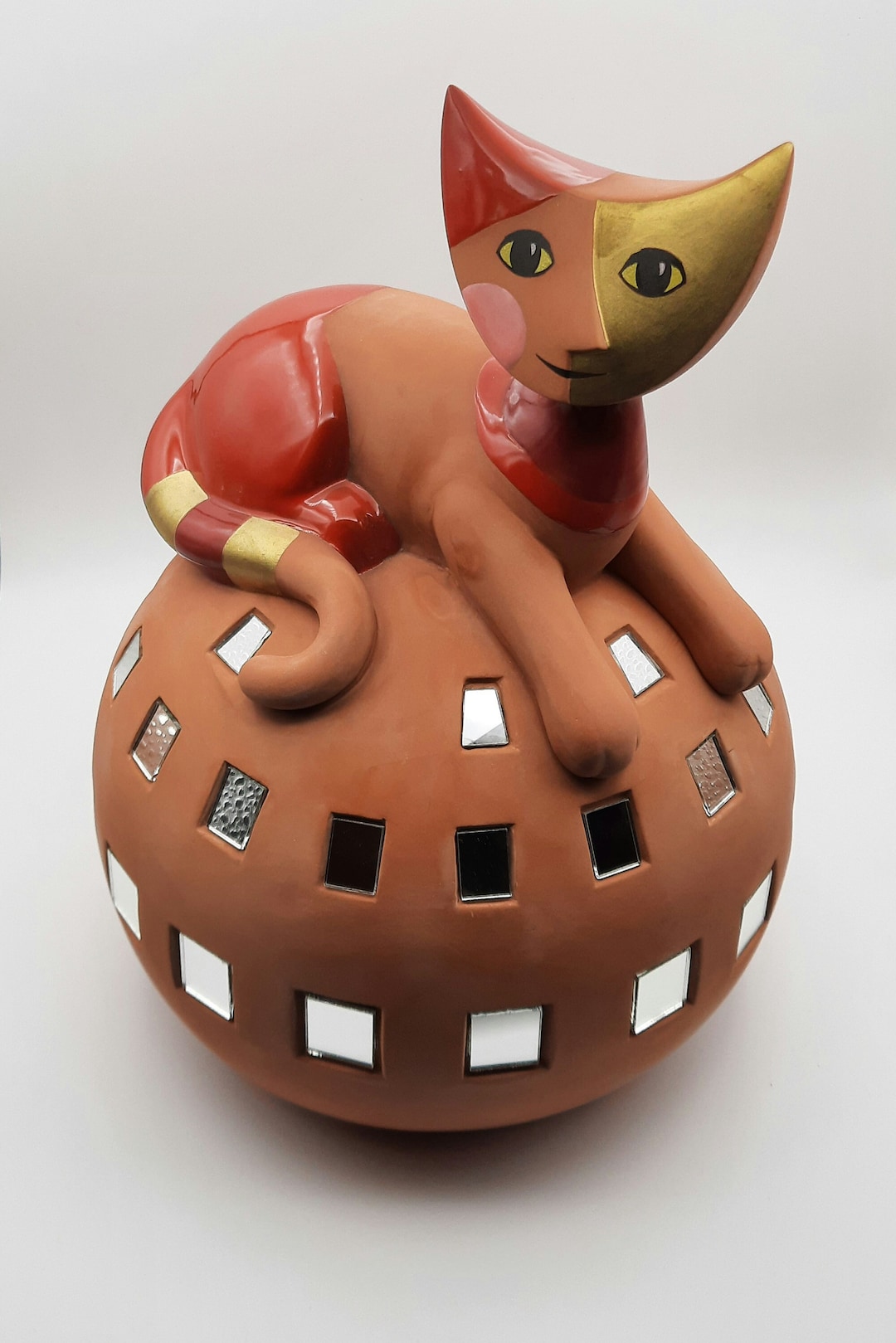 Goebel Rosina Wachtmeister Cat Arabella on Terracotta - Etsy