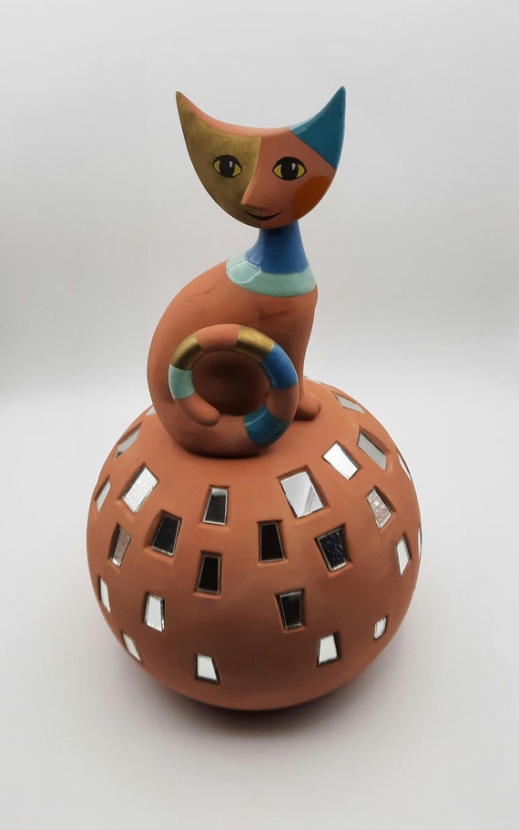 Goebel Rosina Wachtmeister Cat Luigi on Terracotta - Etsy Australia