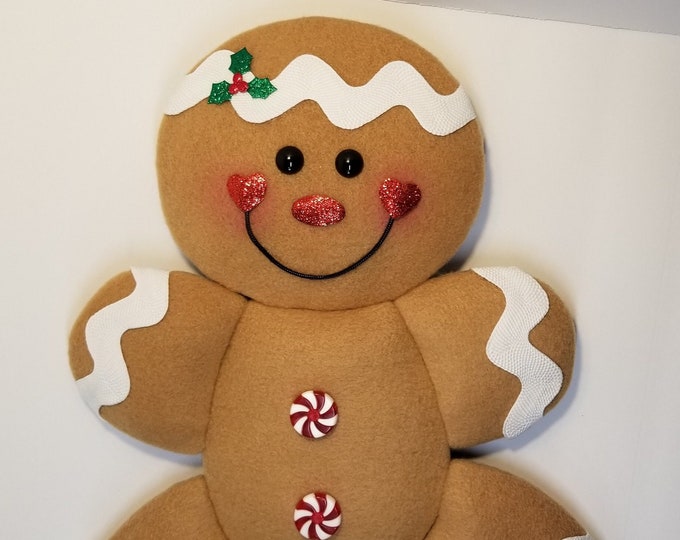 Gingerbread Wreath Attachment, Gingerbread Man, Christmas Wreath ...
