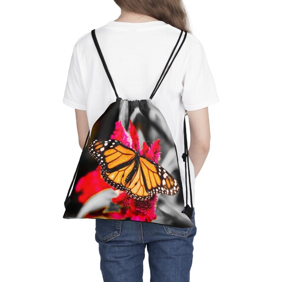 Monarch Butterfly Outdoor Drawstring Backpack Water Resistant - Etsy