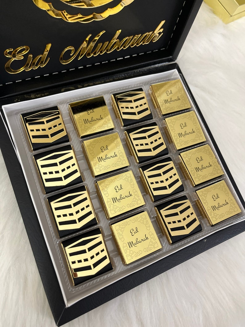 Hajj Mubarak Eid Al Adha and Eid Gift Chocolates, İslamic Favor ...