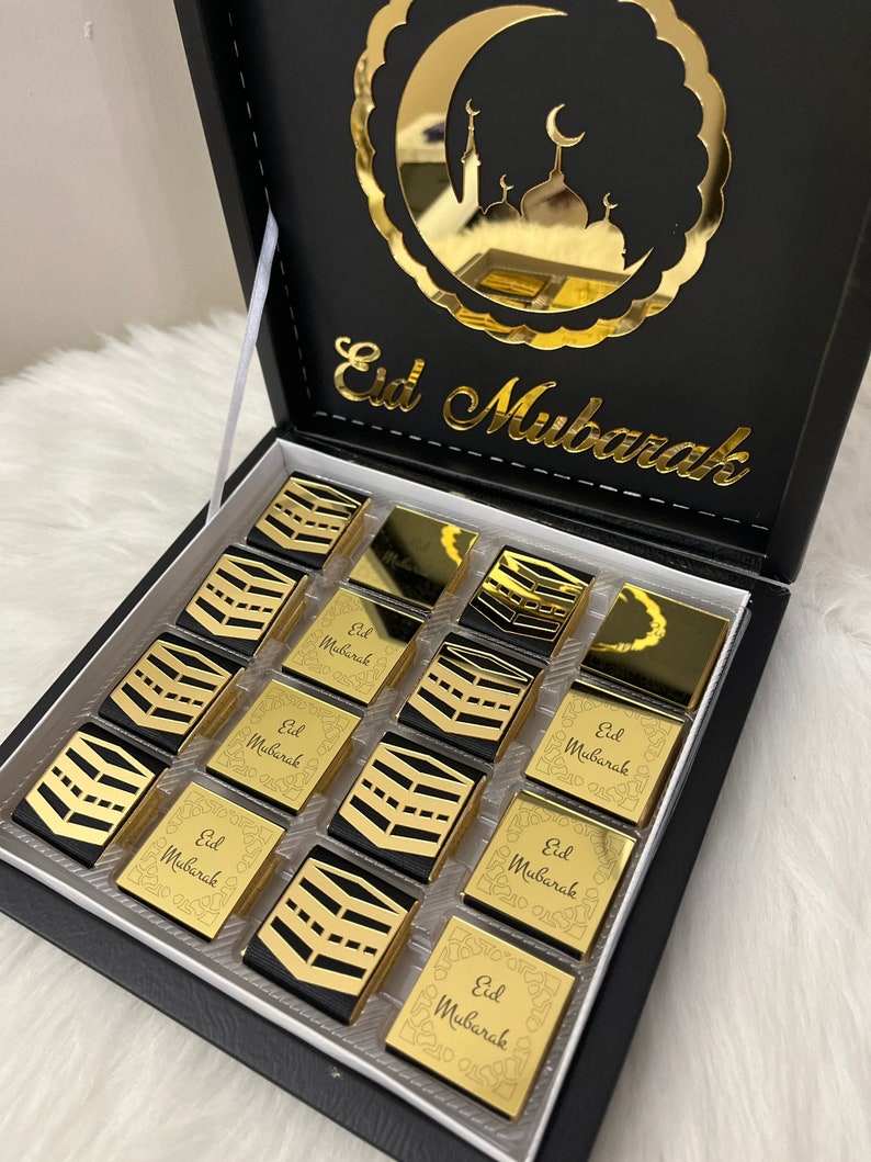 Hajj Mubarak Eid Al Adha and Eid Gift Chocolates, İslamic Favor ...