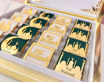 Hajj Mubarak Eid Al Adha and Eid Gift Chocolates, İslamic Favor ...