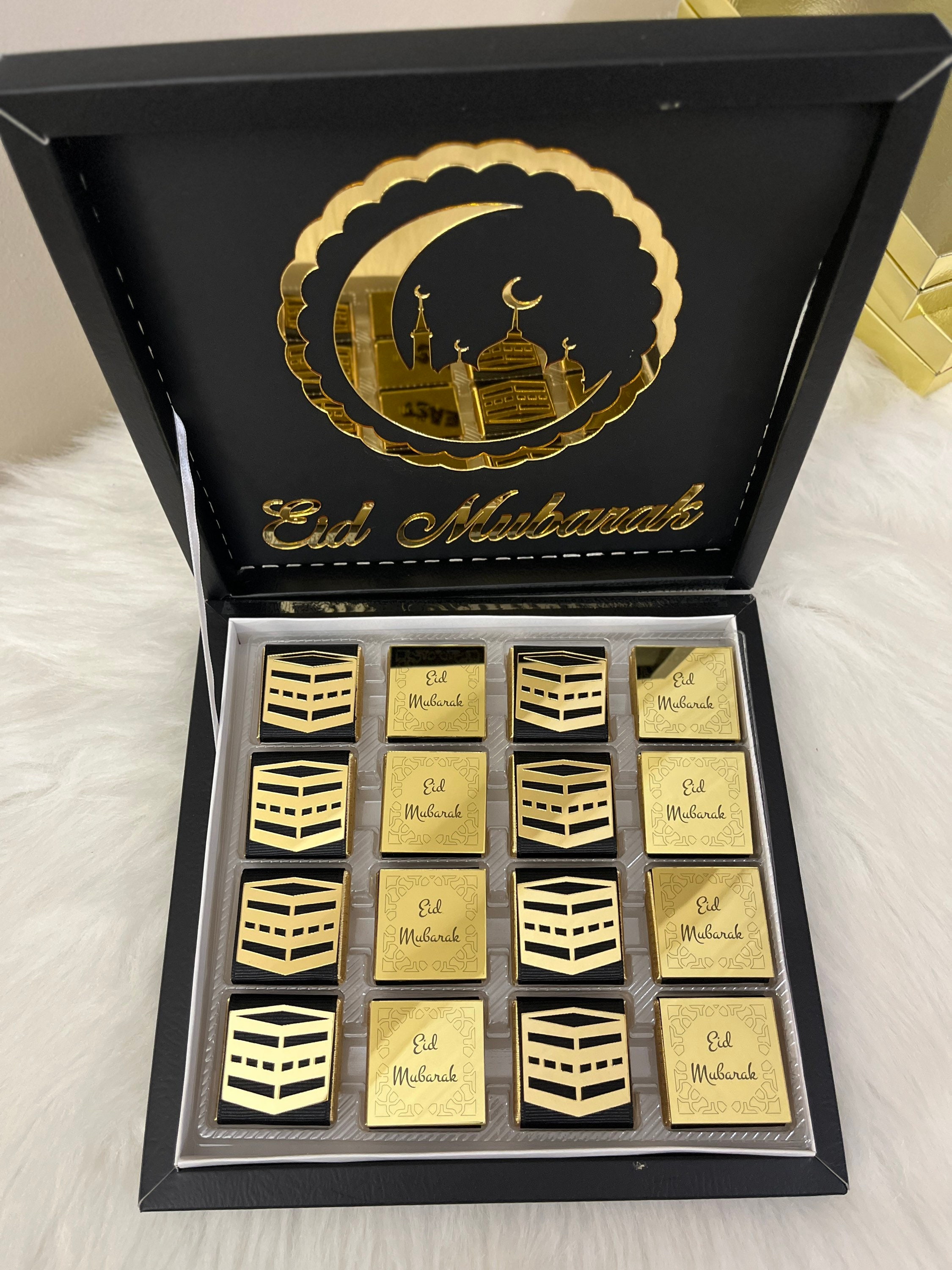 Hajj Mubarak Eid Al Adha and Eid Gift Chocolates, İslamic Favor ...
