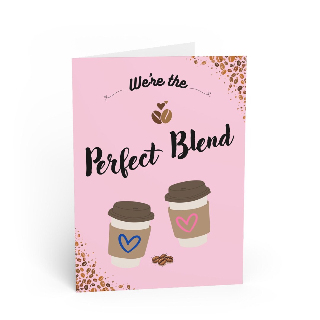 Coffee-themed Greeting Cards for Couples, Perfect for Anniversaries ...