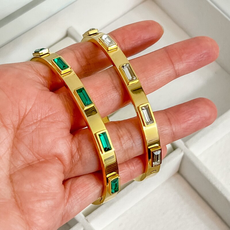 Stone Bangles - Etsy