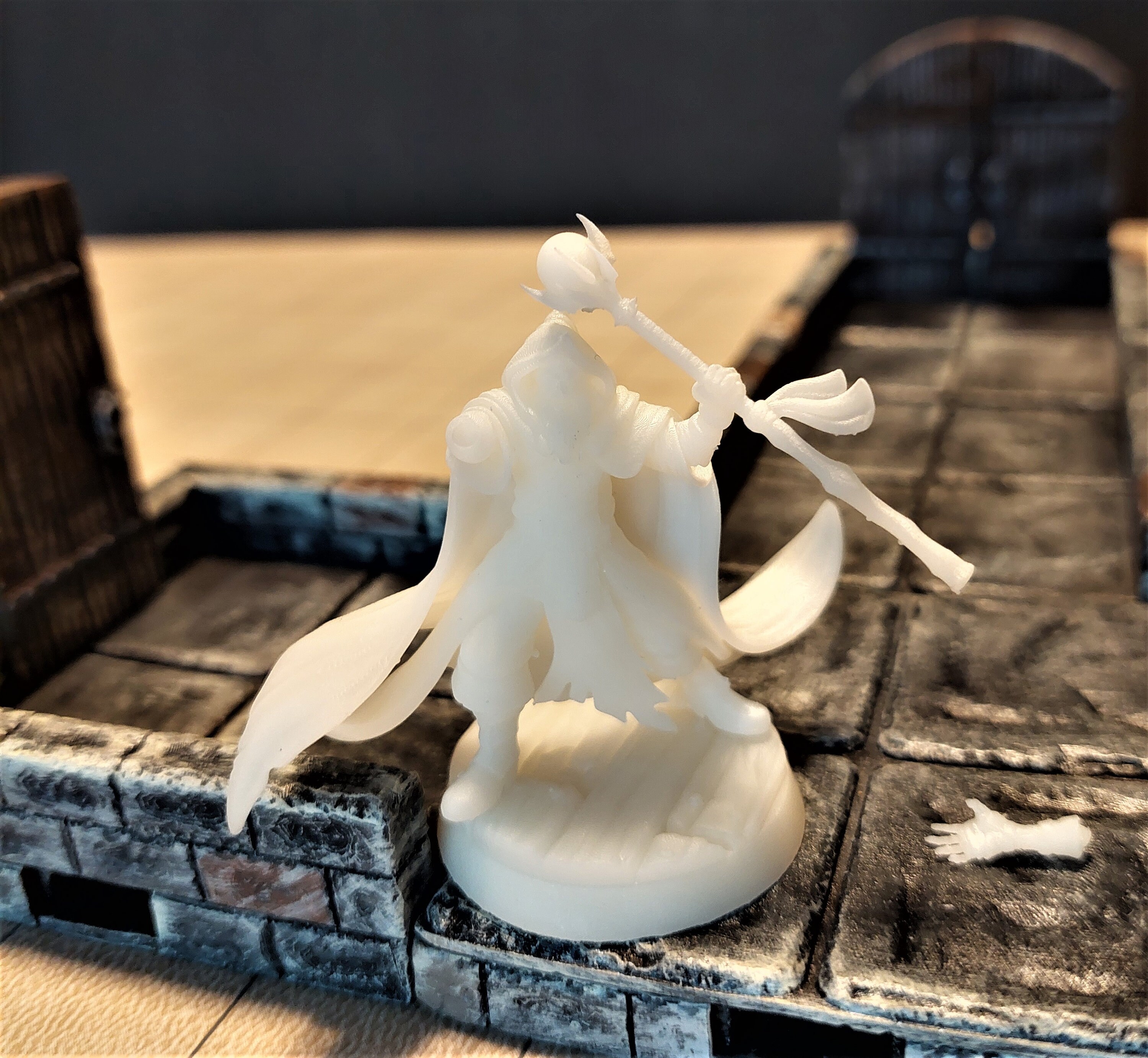 Wizard Miniaturemale/3d Printed/dark Wizard - Etsy