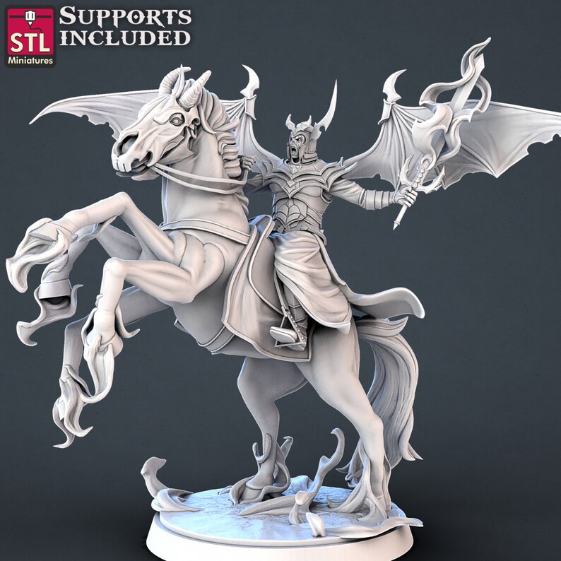 Shadow Lord/ Mounted Villain/ 3D Printed - Etsy