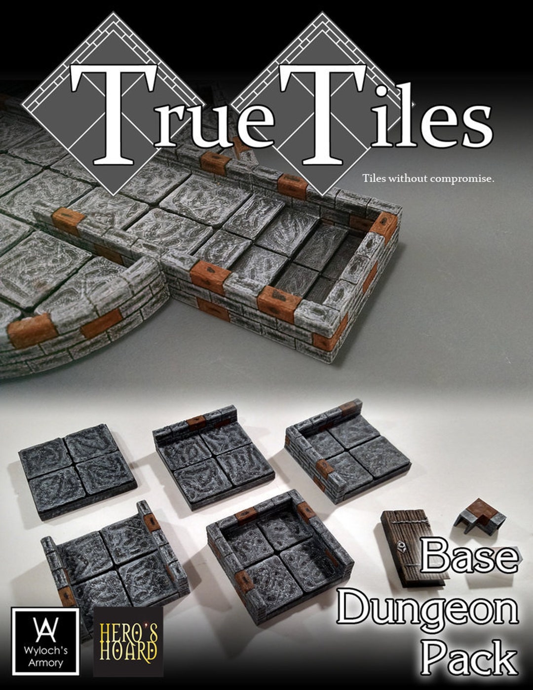 Hero's Hoard Style Openlock Dungeon Tiles: Base/true Tiles - Etsy