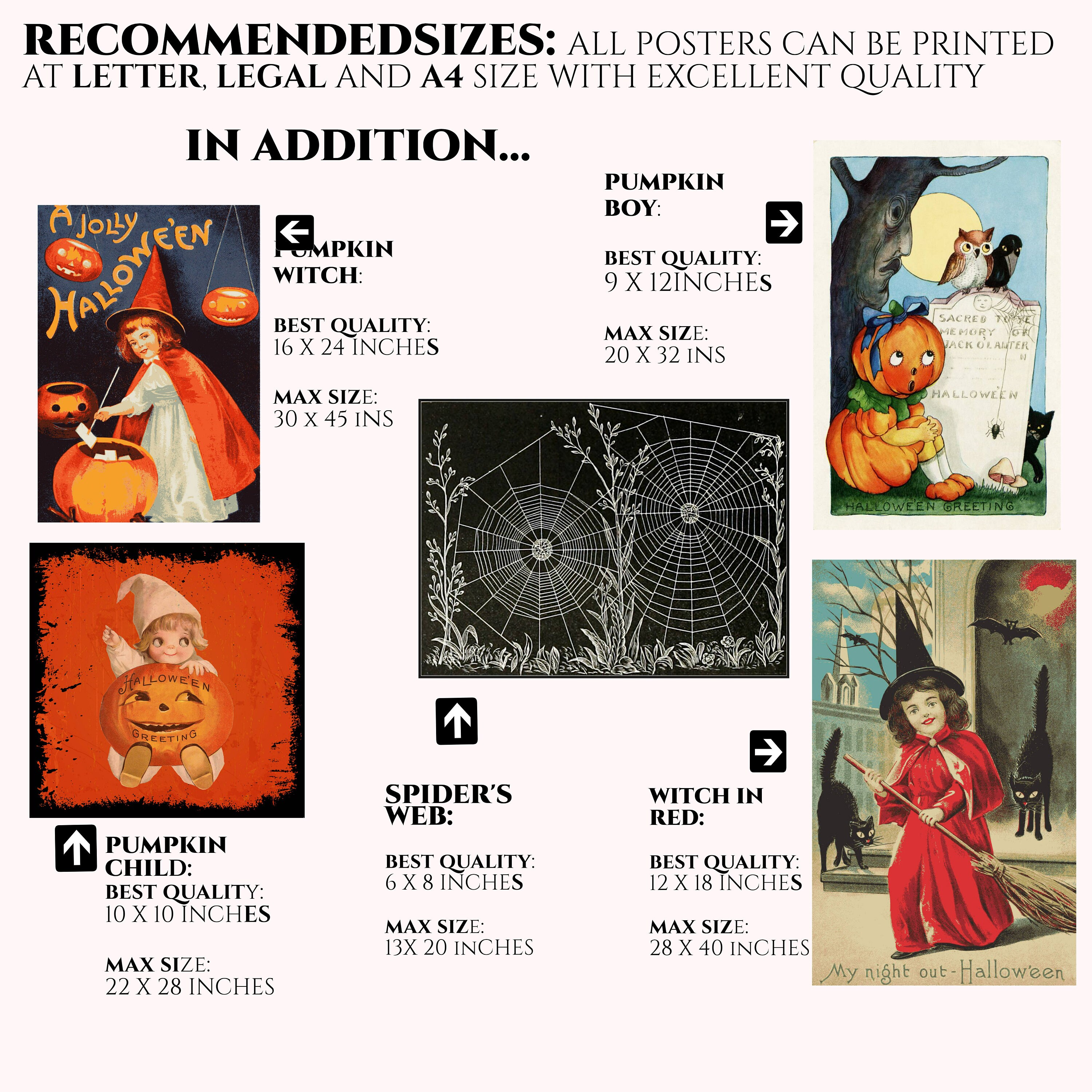 15 Vintage Halloween Posters, DIGITAL DOWNLOAD. Halloween Decor Crafts ...