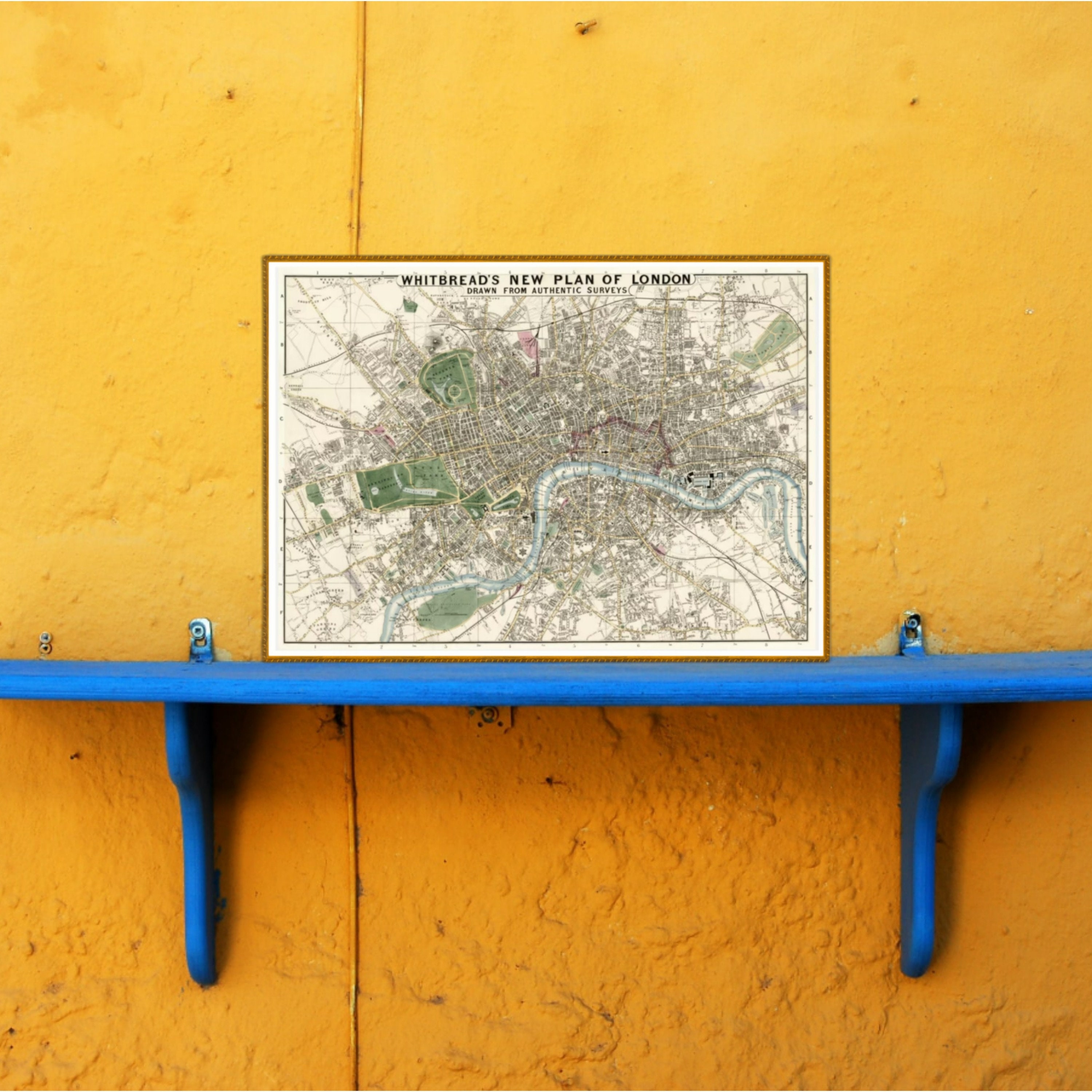 Old London Map, Vintage Whitbread Map, Historical Victorian PHYSICAL ...