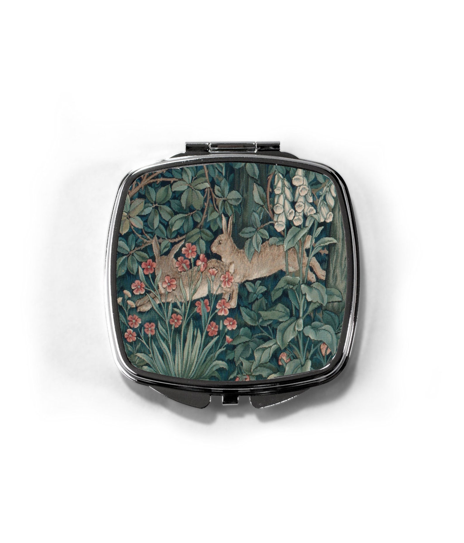 William Morris Rabbits Compact Mirror, Past Times Pocket Mirror, Makeup ...