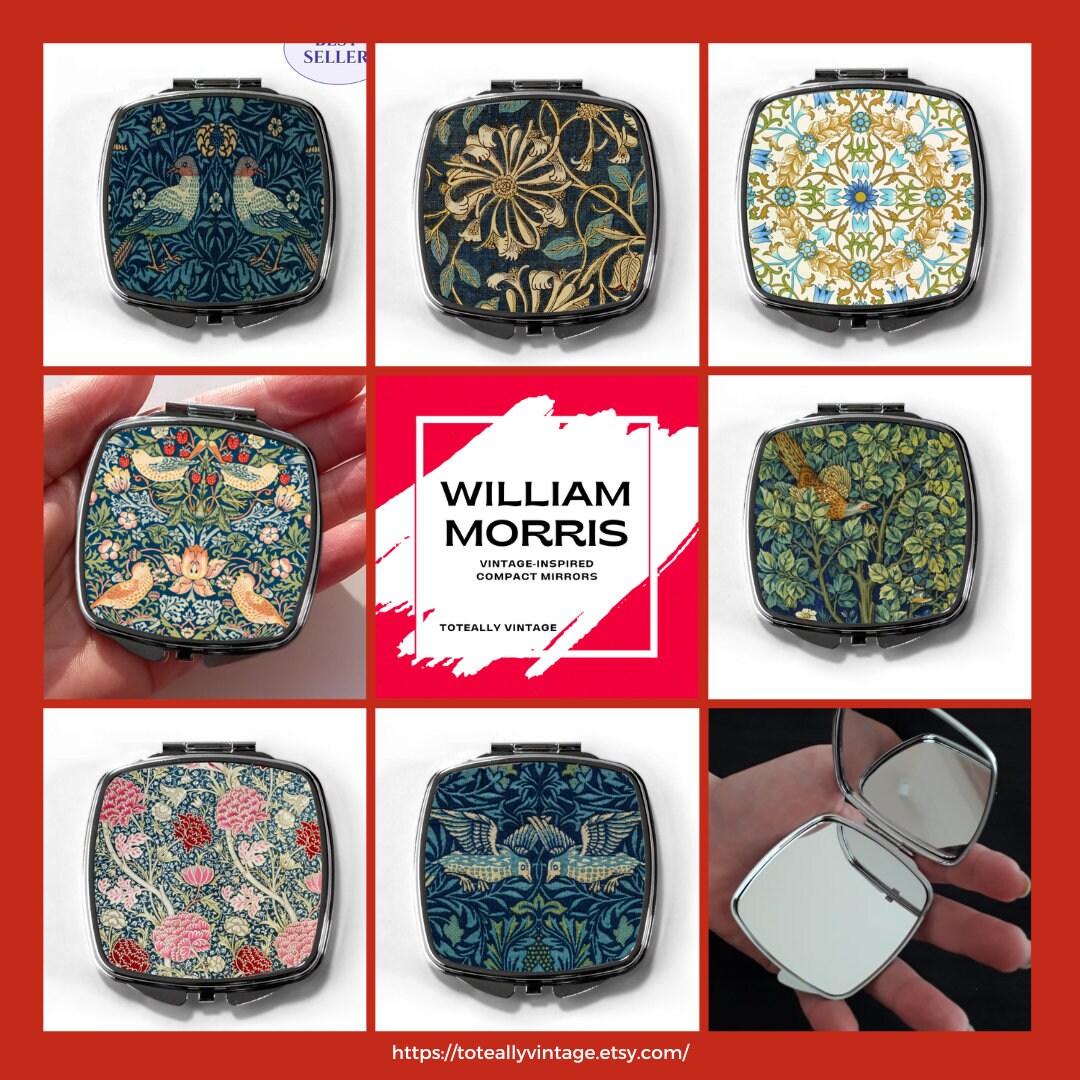 William Morris Strawberry Thief Keyring for Women, Vintage Keychain ...