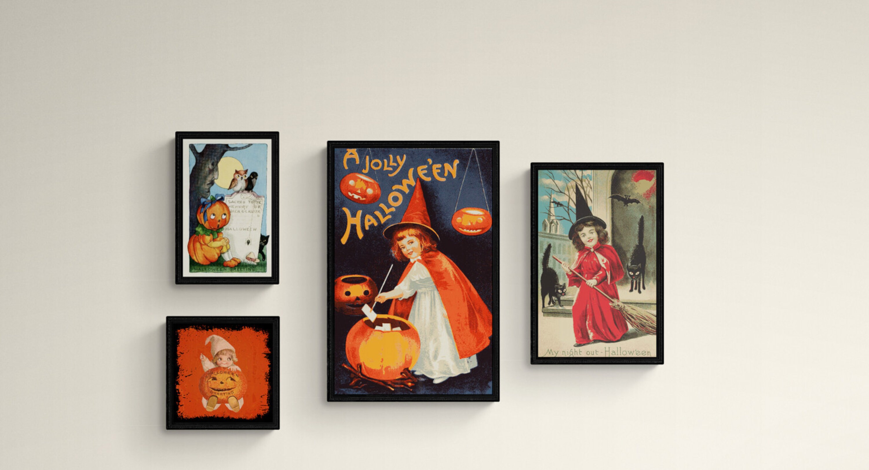 15 Vintage Halloween Posters, DIGITAL DOWNLOAD. Halloween Decor Crafts ...