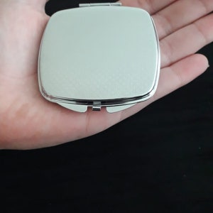 Art Deco Compact Mirror in Teal and Gold, Vintage Pocket Mirror, Makeup ...