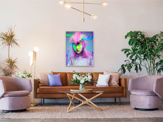 Neon Astro Boy Print Japanese Weirdcore Art Pop Portrait - Etsy