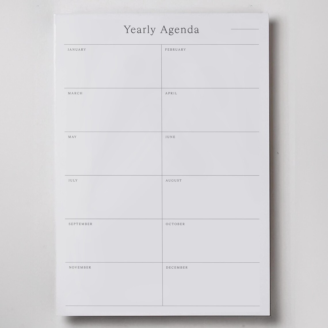 Yearly Agenda (worksheet Intended for Yearly Planning and Organization ...
