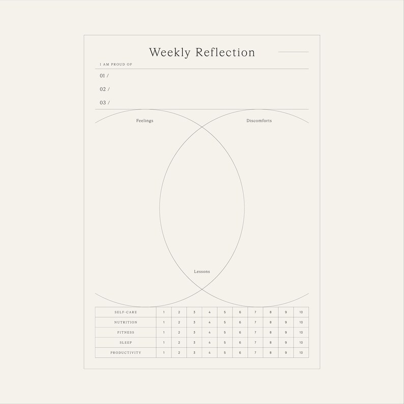 Weekly Reflection (worksheet Intended for Weekly Reflection and Self ...