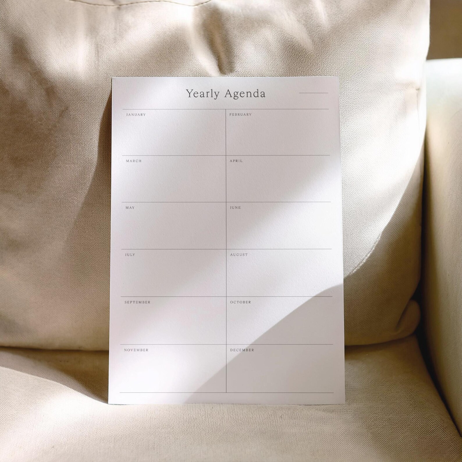 Yearly Agenda (worksheet Intended for Yearly Planning and Organization ...