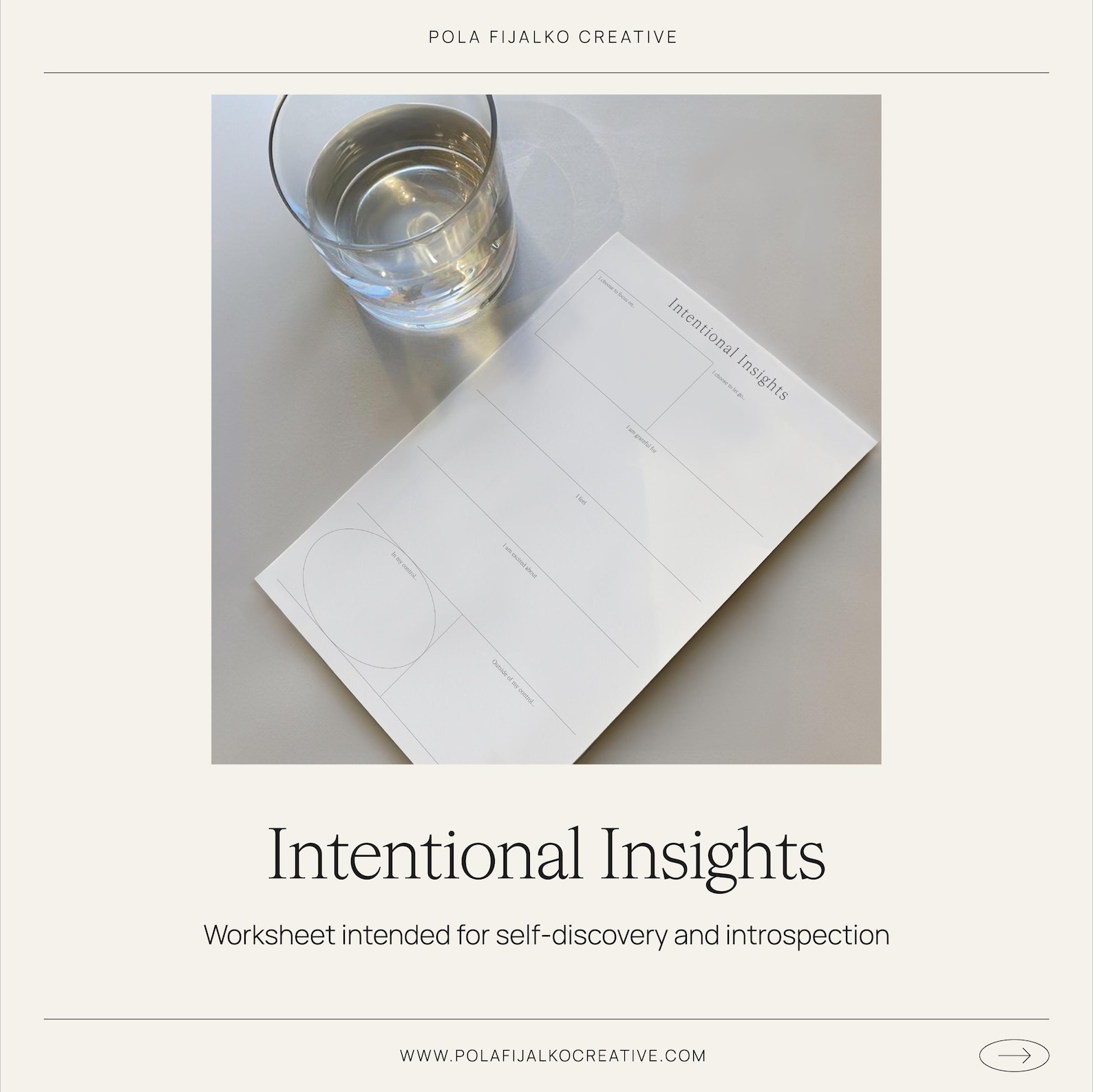 Intentional Insights (worksheet Intended for Self-discovery and ...