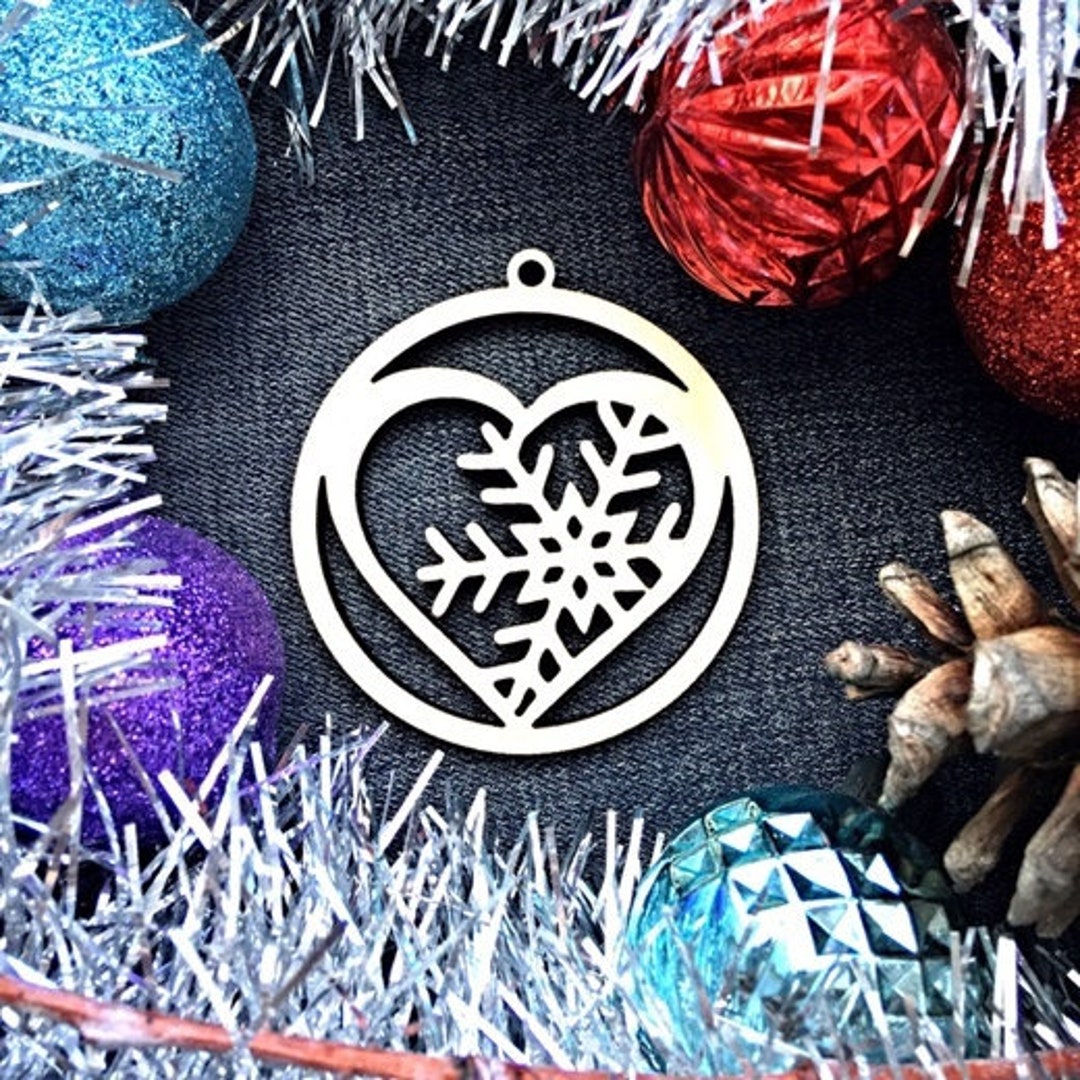 Heart 5 Different Style Laser Svg File- Ornament Digital Download ...