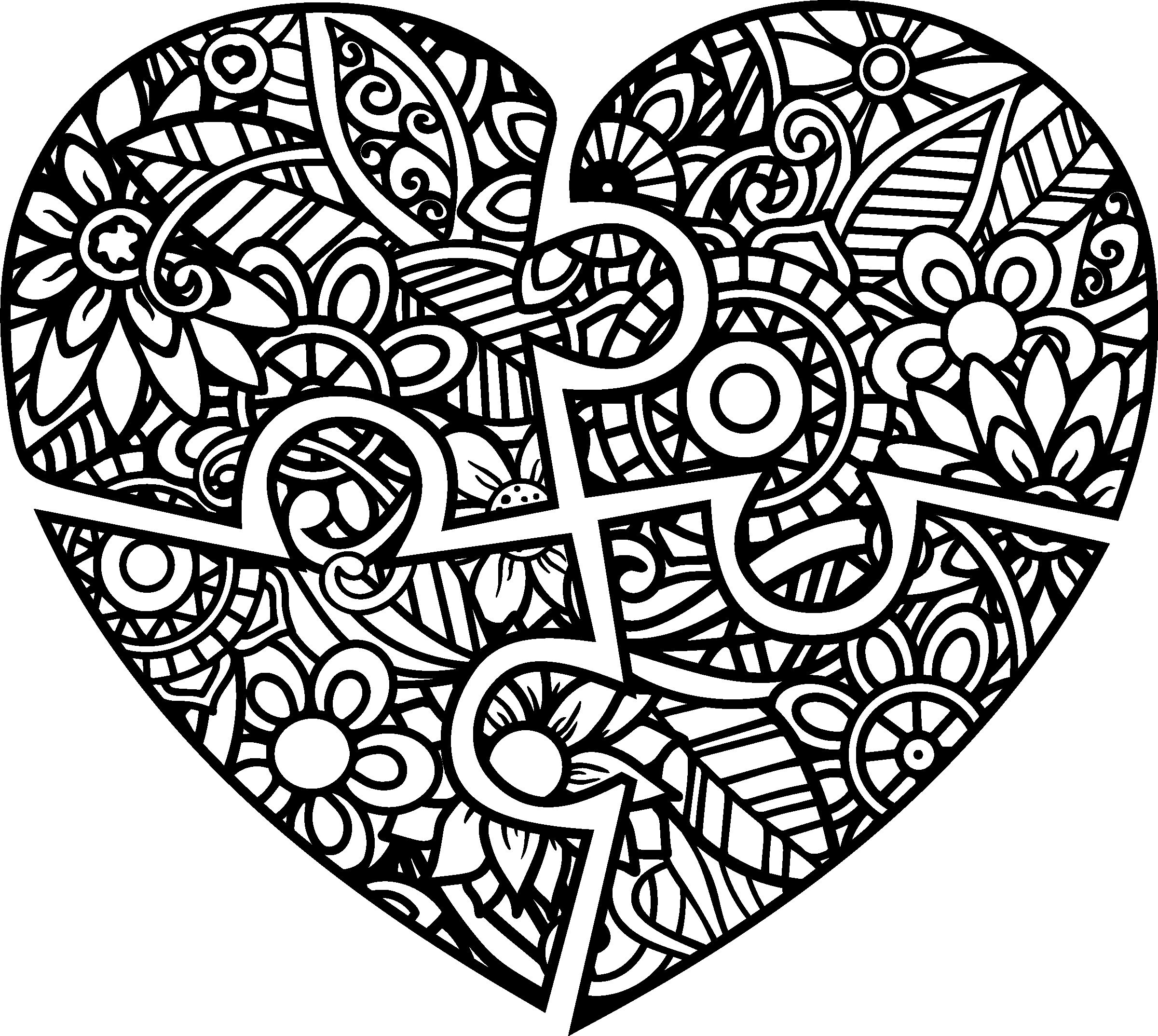 Heart Puzzle Cut File Color Heart Cut File Heart Clipart Heart Design ...