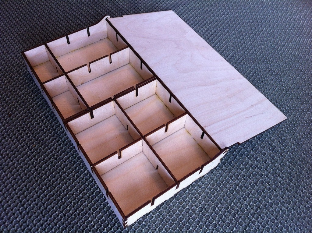 Laser Cut Electronics Components Box SVG File Laser Vectors File for ...