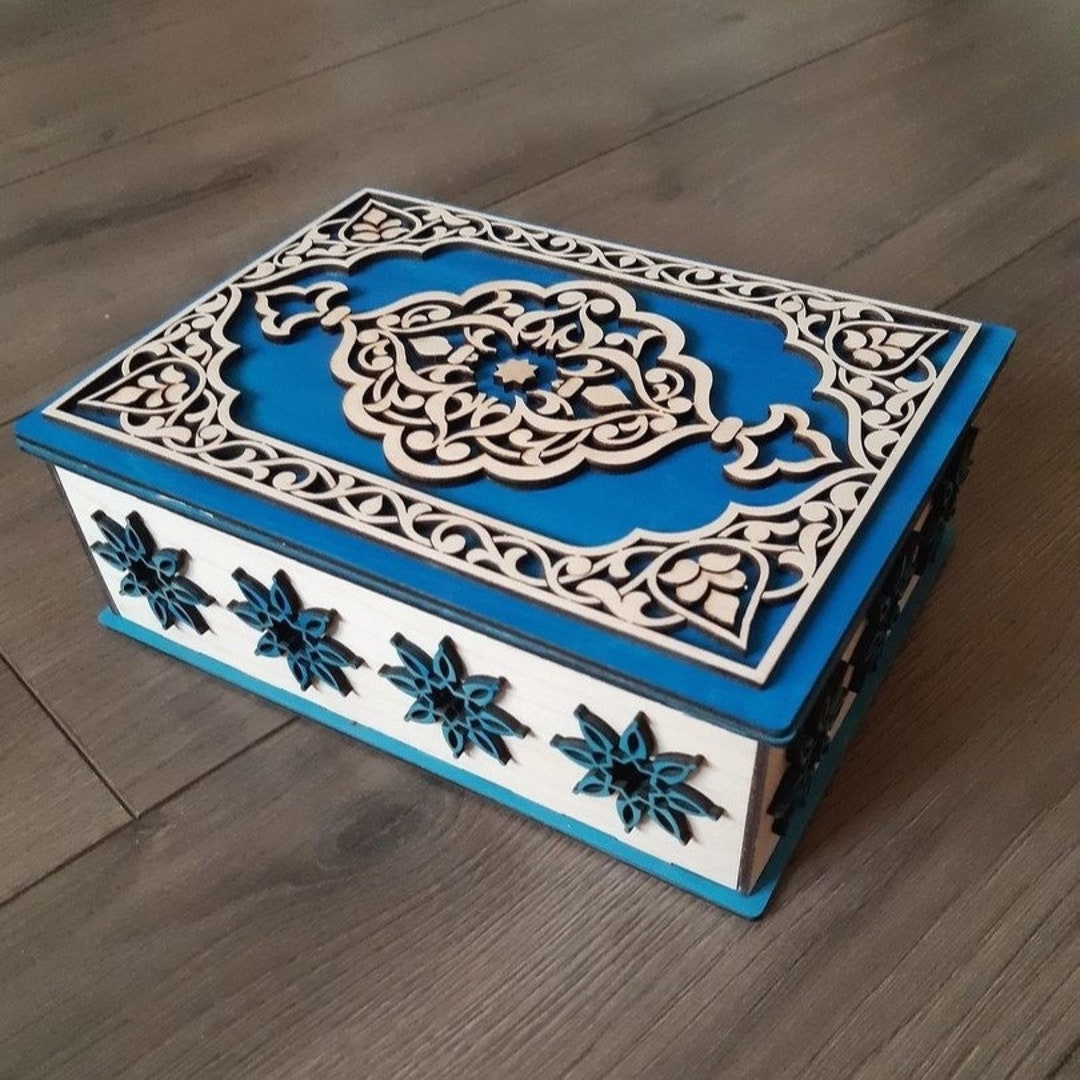 Laser Cut Wooden Decorative Book Box CDR File Decorative Wooden Gift ...