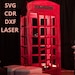Red British Phone Box Laser Cut Plans London Phone Booth London Phone ...