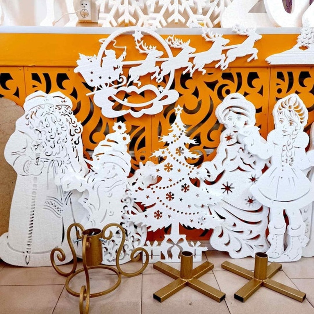 CNC Christmas Cdr Jpg Vector Files Bundle Vector Cdr for Laser Cut Cnc ...