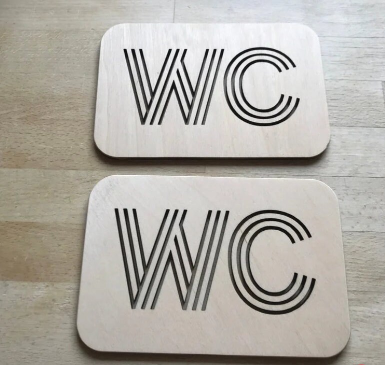 WC Restroom Symbol SVG Files Toilet Sign Cut Files Restroom Sign Vector ...