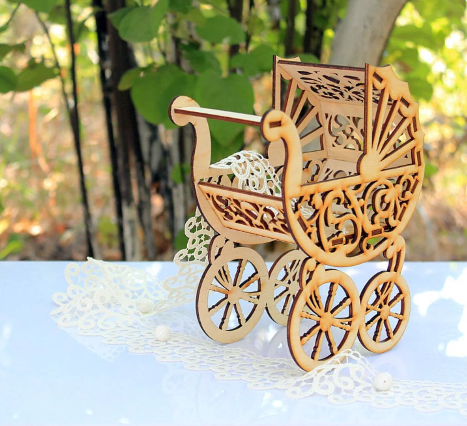 Laser Cut Baby Stroller Template Baby Stroller Laser Cut Design ...