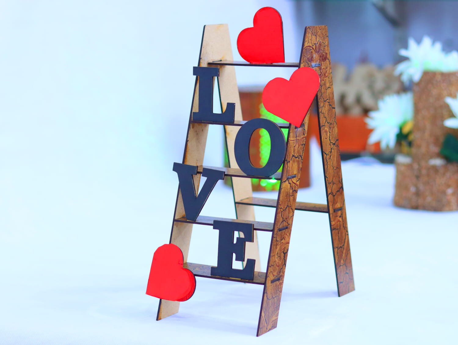 Laser Cut Love Stand 3mm SVG, DXF, Cnc Laser File, Laser Svg, Dxf File ...