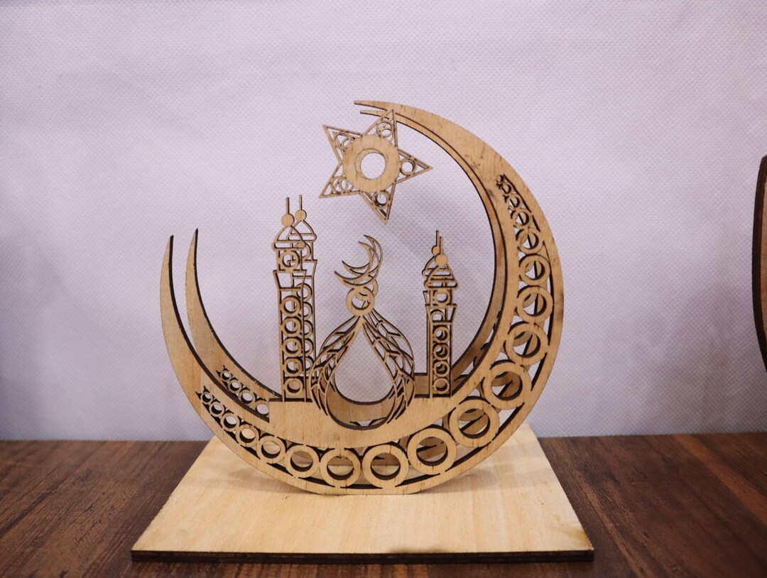 Crescent Moon Table Top Decor Products. Gift Laser Cutting File for ...