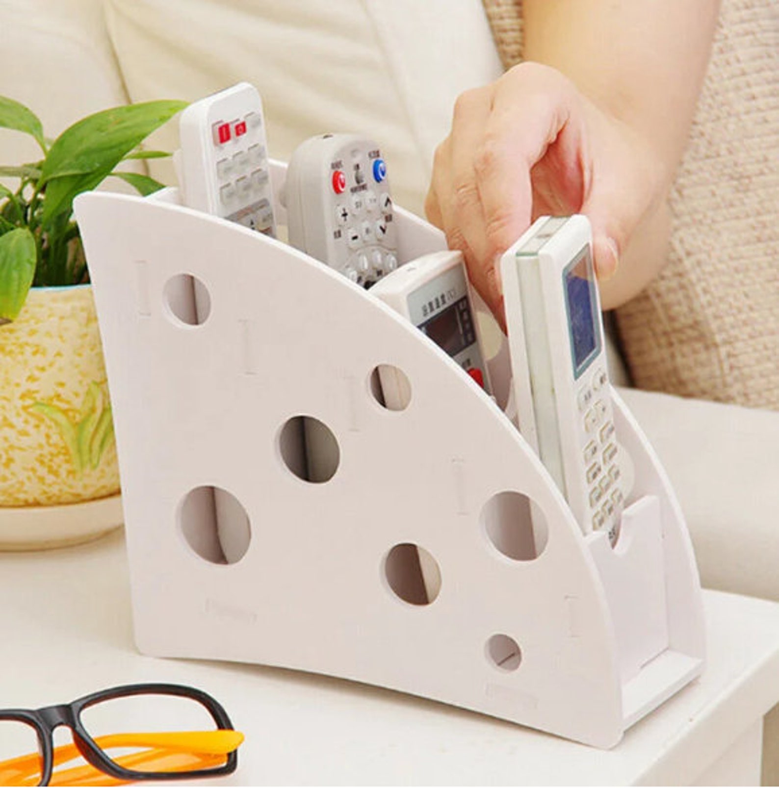 Laser Cut Desk Remote Control Holder Storage Box DXF Phone Remote ...
