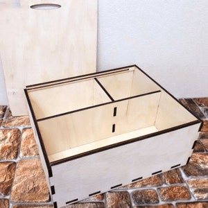 Laser Cut Sliding Lid Compartment Storage Box Dxf Laser Cut File ...