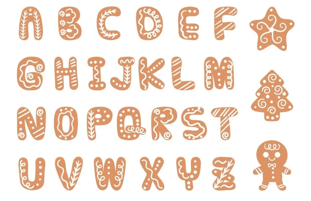 Cookies Alphabet Letters Font Vector Art Cookies Alphabet Letters Font ...