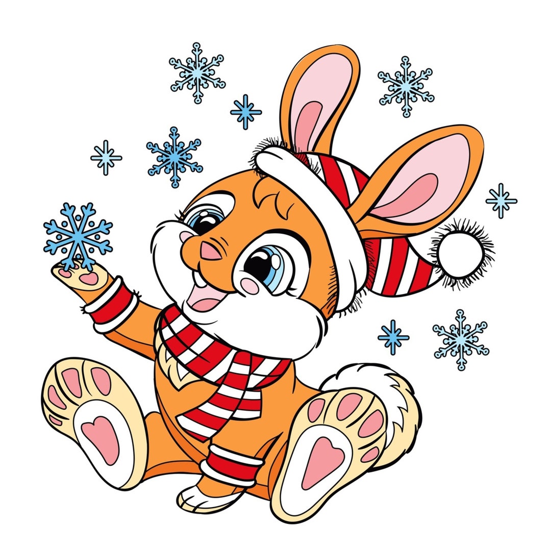 Bunny Santa Hat Png File, Bunny With Hat Png, Christmas Png File ...