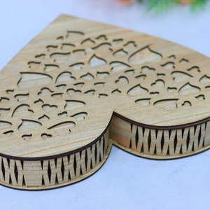 Laser Cut Wooden Heart Box 3mm Instant Download Cdr File Dxf Svg Heart ...