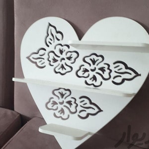Laser Cut Heart Shaped Gift Holder Decorative Display Wall Shelf ...