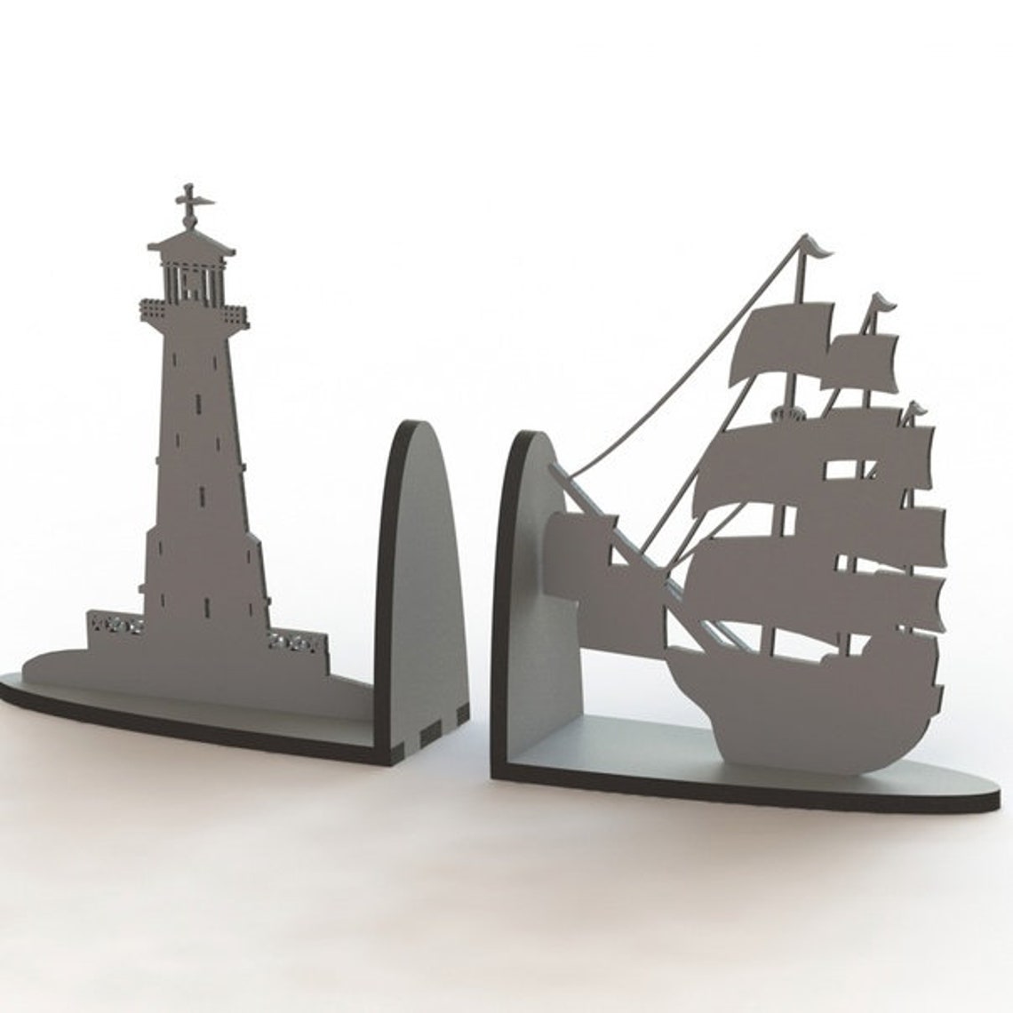 SVG 4 Design 3D of Bookends Organiser Halloween Laser Cut Files Book ...